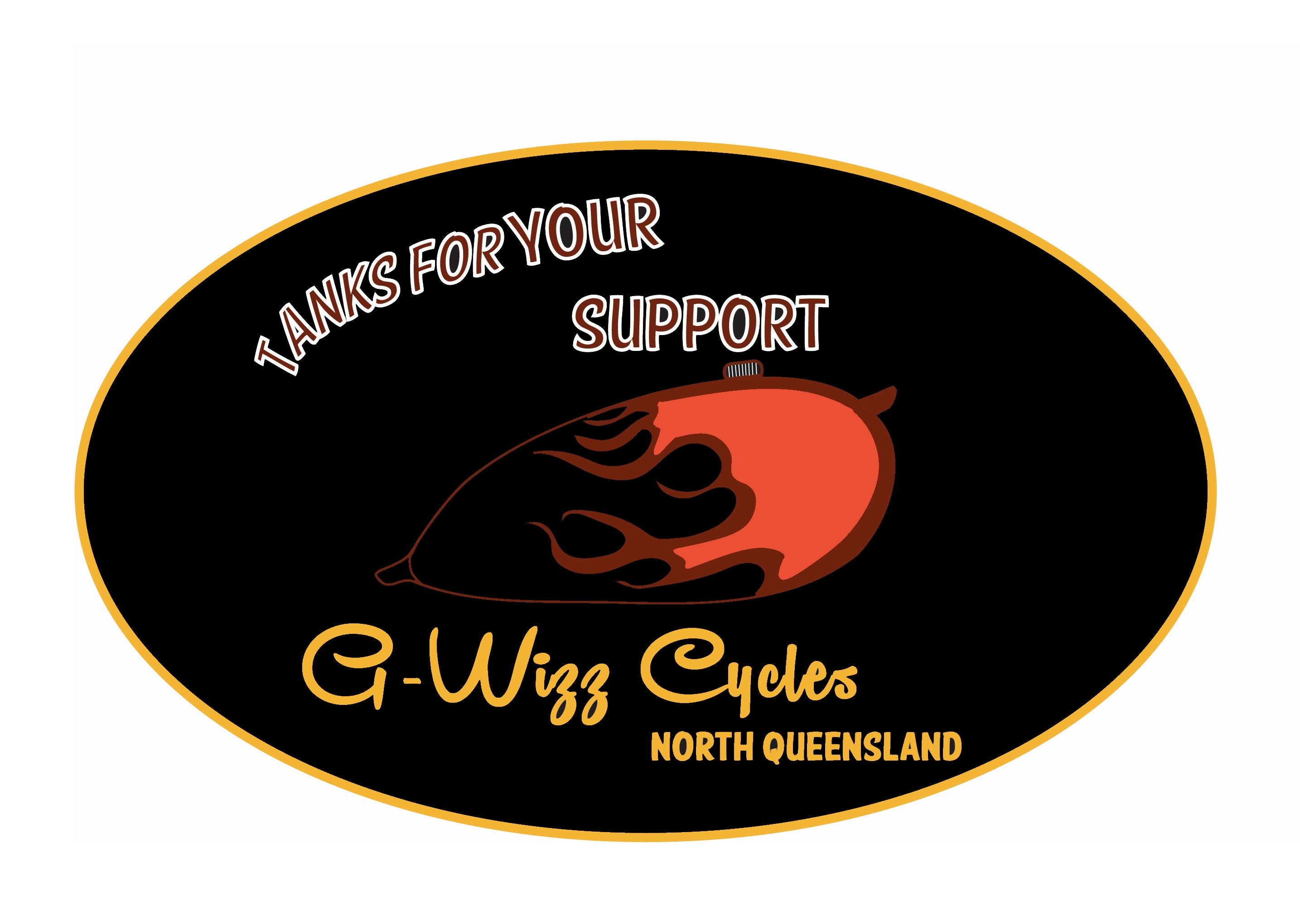 LIMITED SUPPLY - TANKS FOR YOUR SUPPORT STICKER – G-Wizz Cycles